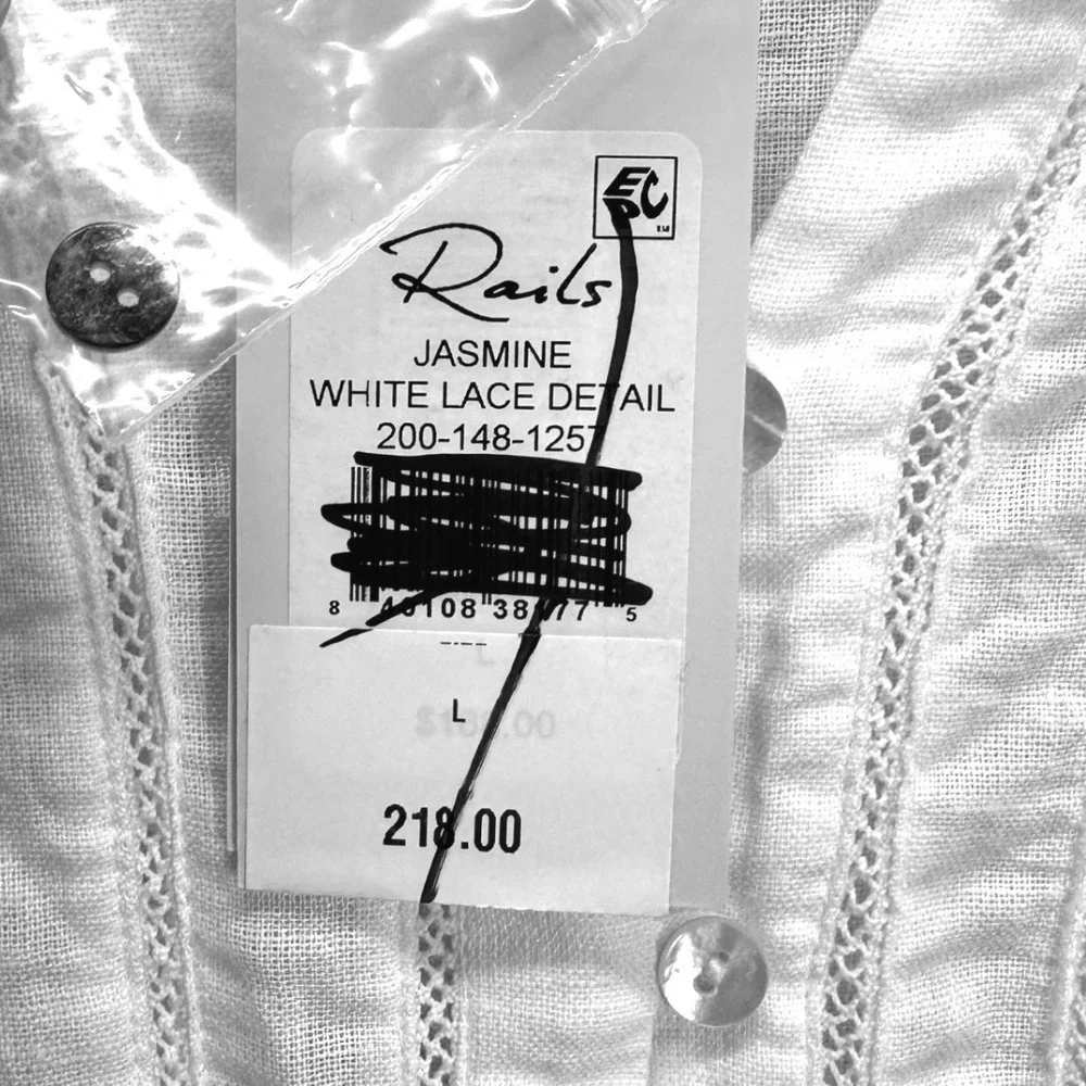 Rails | Dresses | Rails Jasmine White Linen Blend Dress Large Nwt Long ...